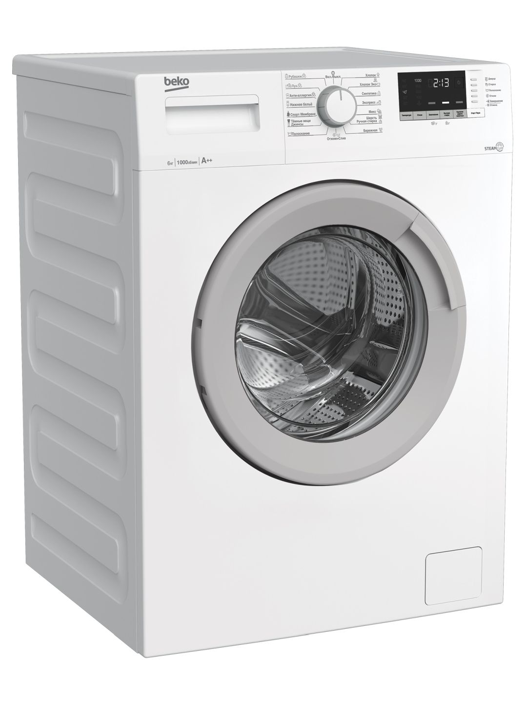Стиральная машина Beko WSDN63512ZSW, класс A++, загрузка до 6 кг, 1000 об/мин, белый