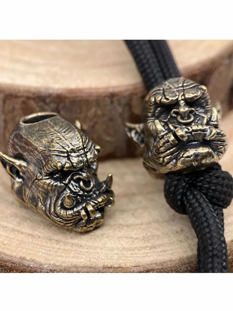 Бусина темлячная Орк Варкрафт (Warcraft Hellscream) латунь, 1.7*1.6*2 см, вес 10 г. — фото 1