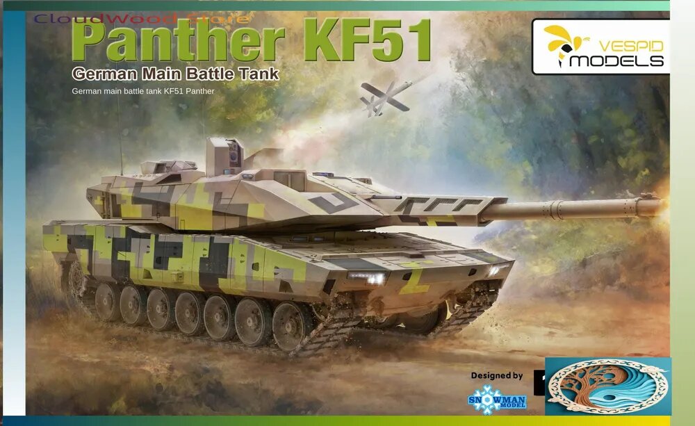VESPID 720029S 1/72 Leopard KF51 Немецкий основной боевой танк (бумага для распыления) Модель сборки танков