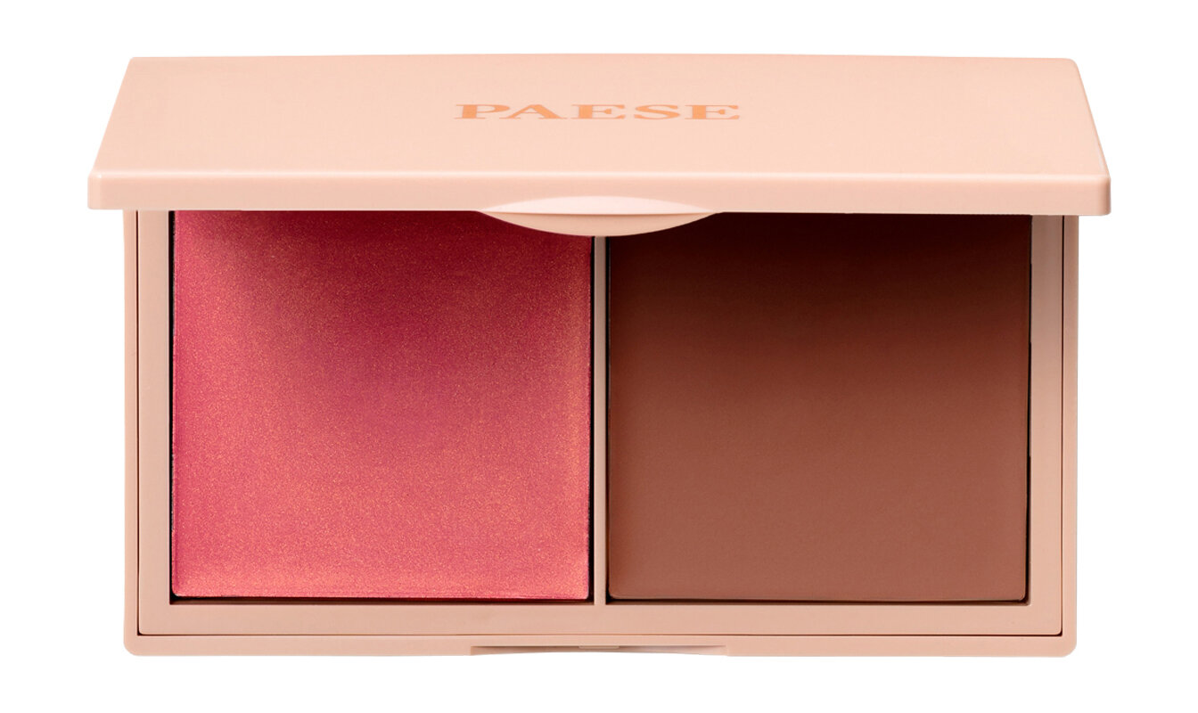 PAESE Палетка для контурирования кремовая Kiss My Cheeks Face Contouring Palette, 15 г, 01 Warm