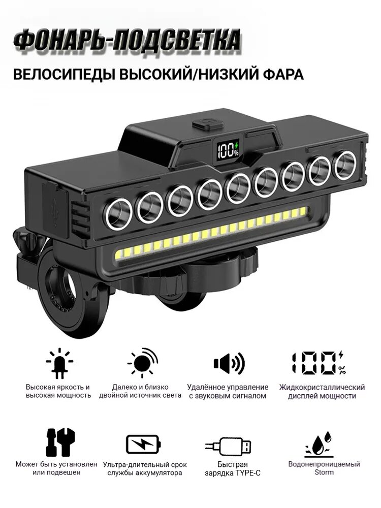 Фара передняя для велосипеда