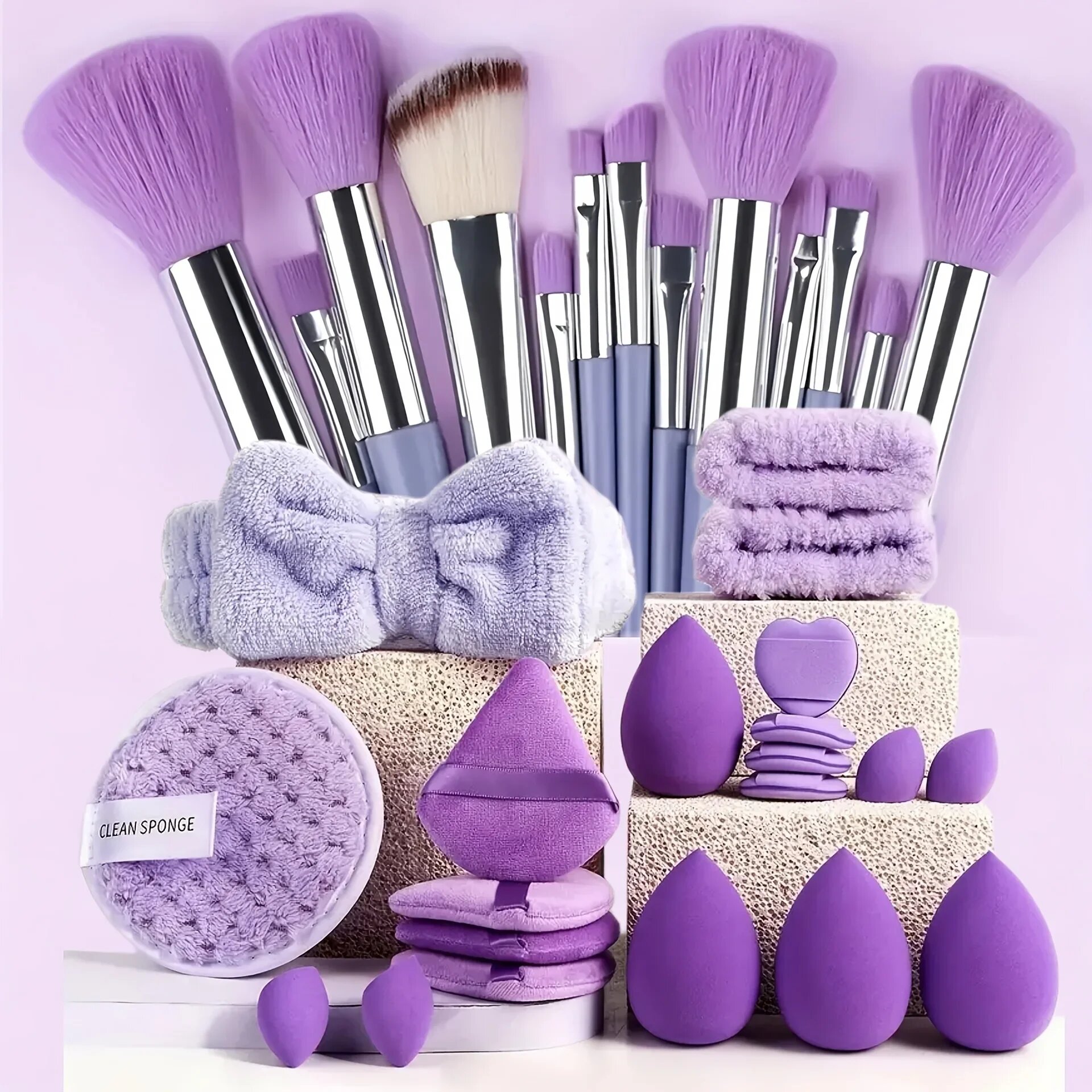 Набор кистей для макияжа из 33 предметов 33Purple