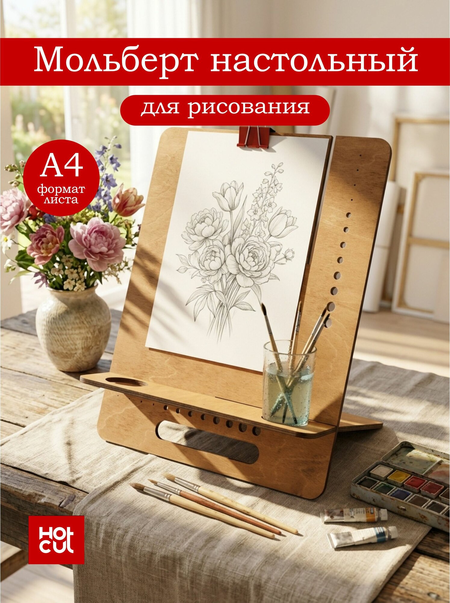 Мольберт настольный для рисования А4 формат