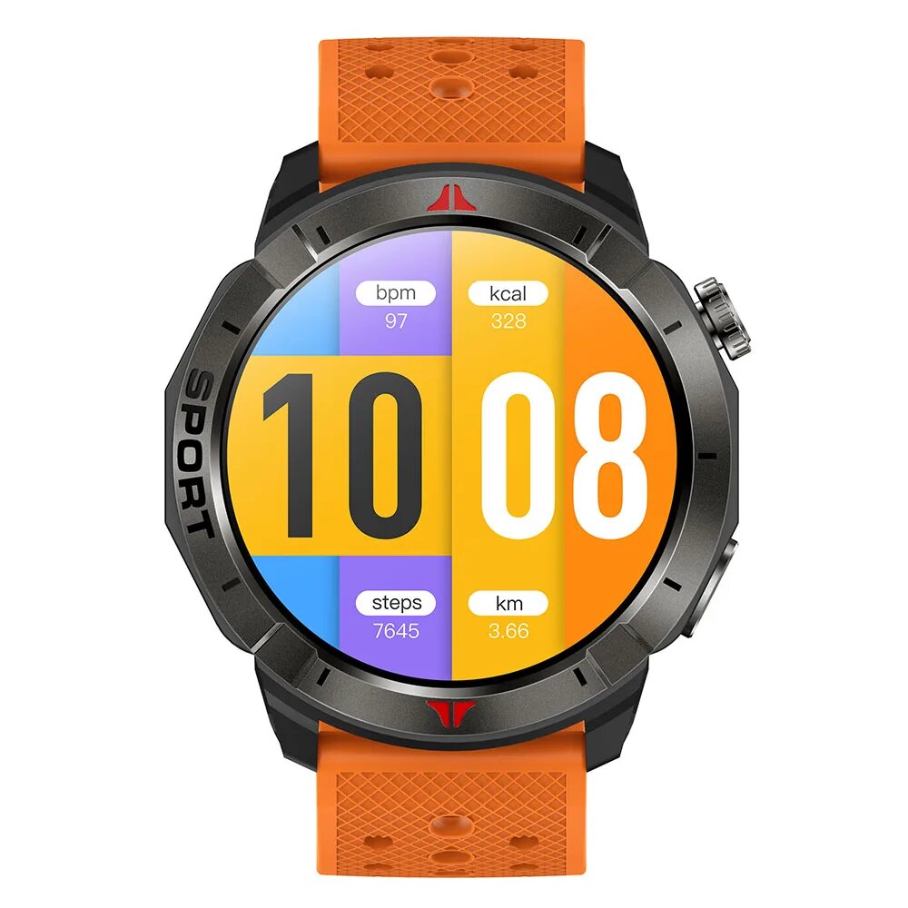 NORTH EDGE GPS+ГЛОНАСС умные часы AMOLED 1,43", спортивные Orange