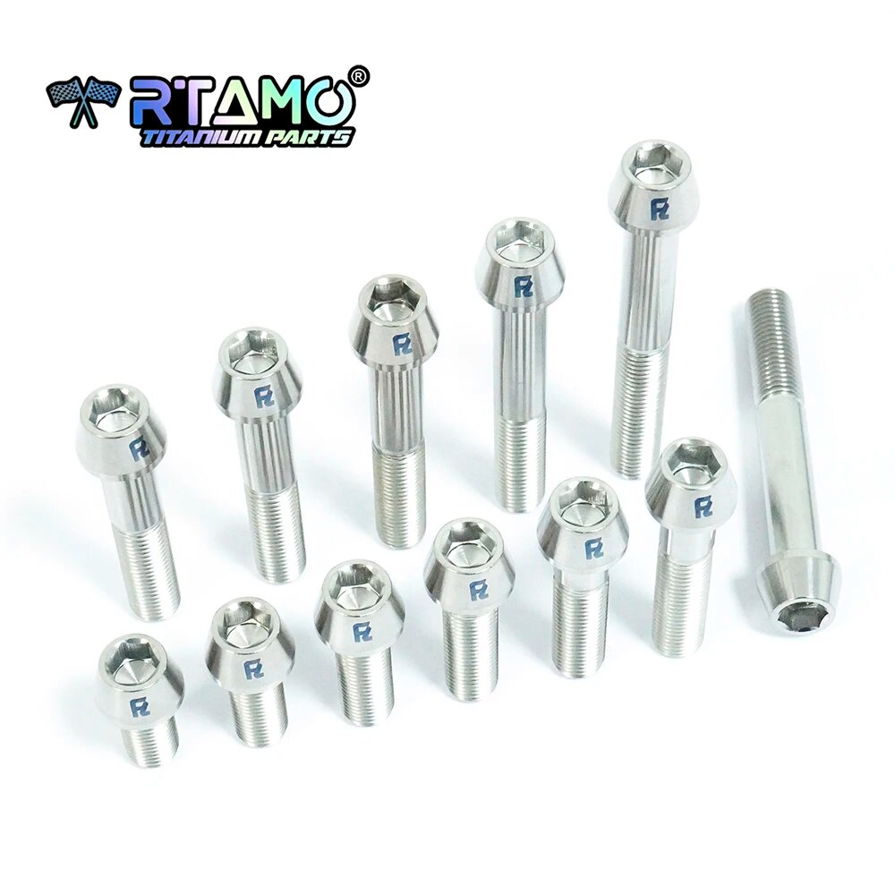 RTAMO Титановый болт M10X20/25/30/35/40/45/50/55/60/65/70/75 мм для велосипеда и мотоцикла
