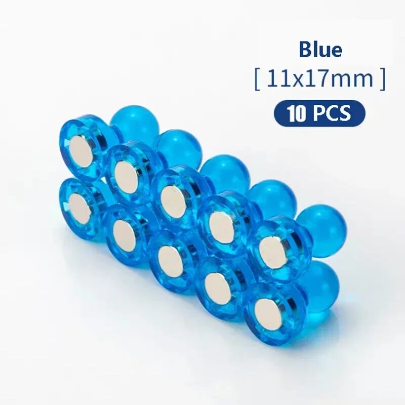Неодимовые магниты-гвоздики для холодильника 10 шт. Синий, B Blue 10PCS