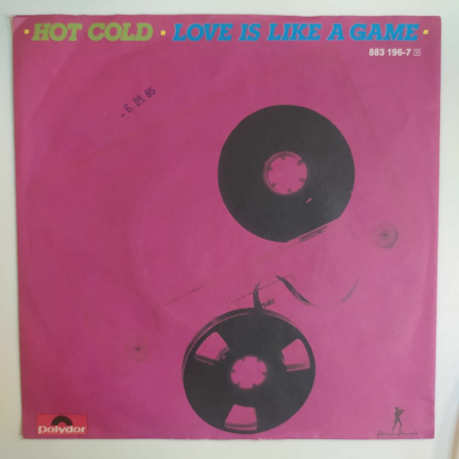 Виниловая пластинка 7" Hot Cold - Love Is Like A Game (Германия 1985г.)