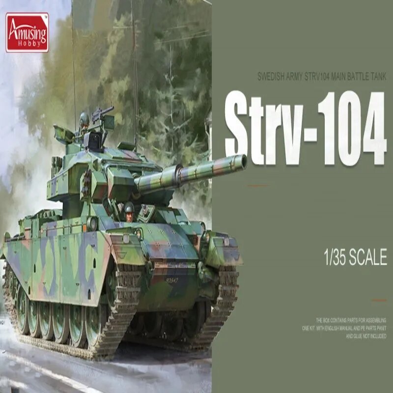 Amusing Hobby 1/35 35A043 Strv-104 шведская армия STRV104 MAIN BATTLE Комплект модели танка Танки