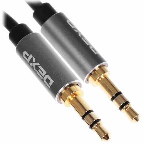 Аудиокабель, разъем jack 3.5 мм-jack 3.5 мм, цвет- черный