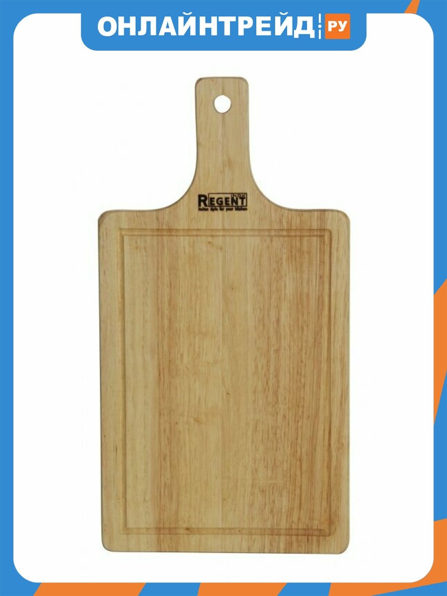 Доска разделочная прямоугольная с деревянной ручкой Regent Inox Linea Bosco (93-BO-15-02.1) 28х15х1,5 см