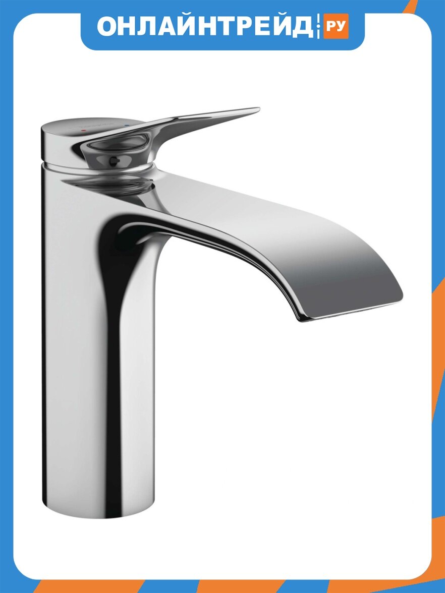 Смеситель для раковины Hansgrohe Vivenis 110 со сливным гарнитуром, хром