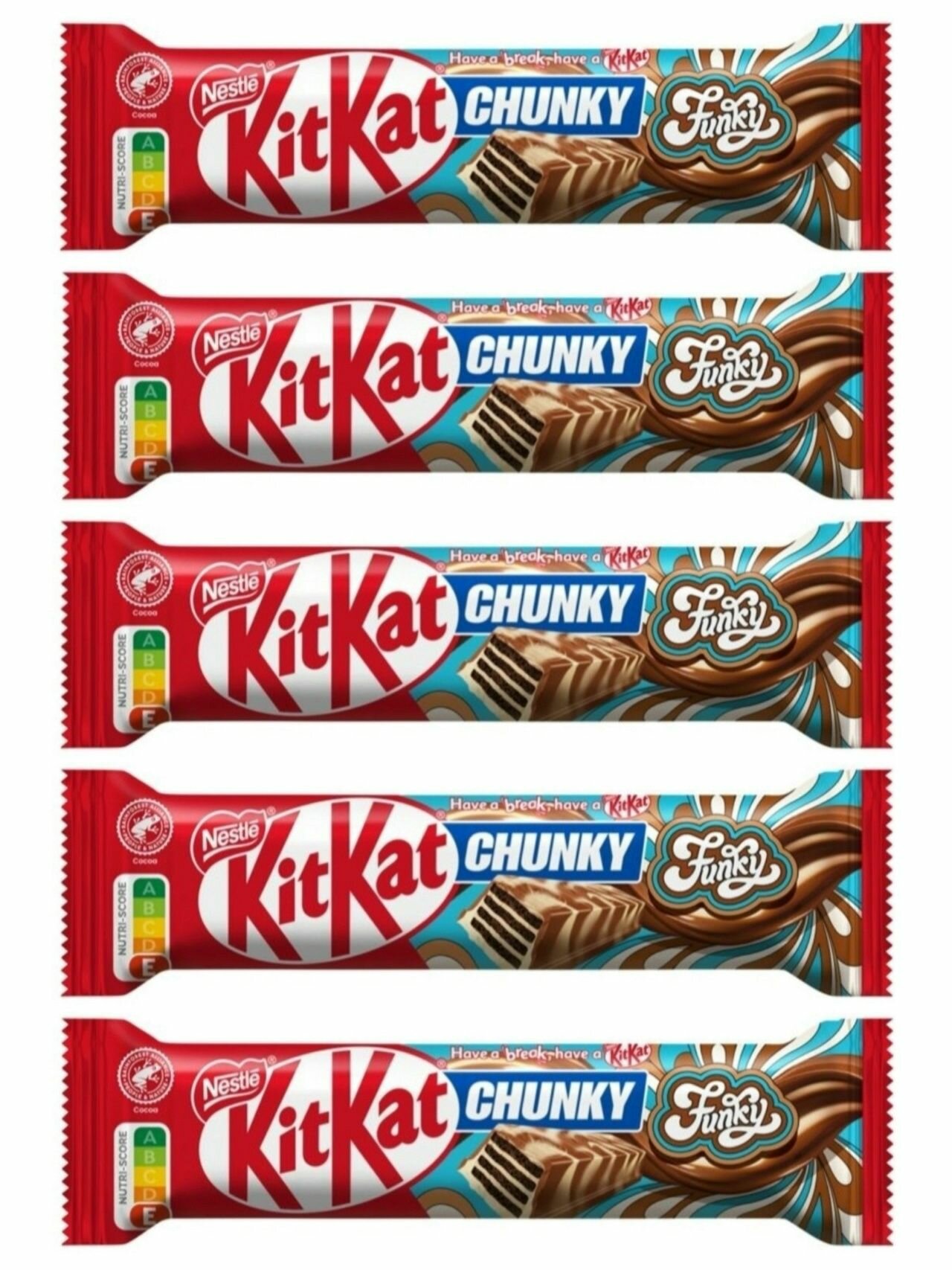 KitKat Chunky Funky вафли, 5шт по 40г