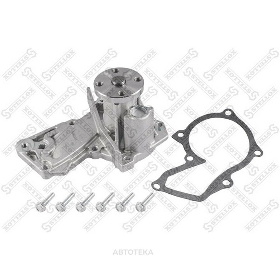 Помпа водяная (с прокладкой) STELLOX 45000217SX FORD C-max/Fiesta/Focus/Fusion/Mondeo, MAZDA 2 1.25-1.6i 95>