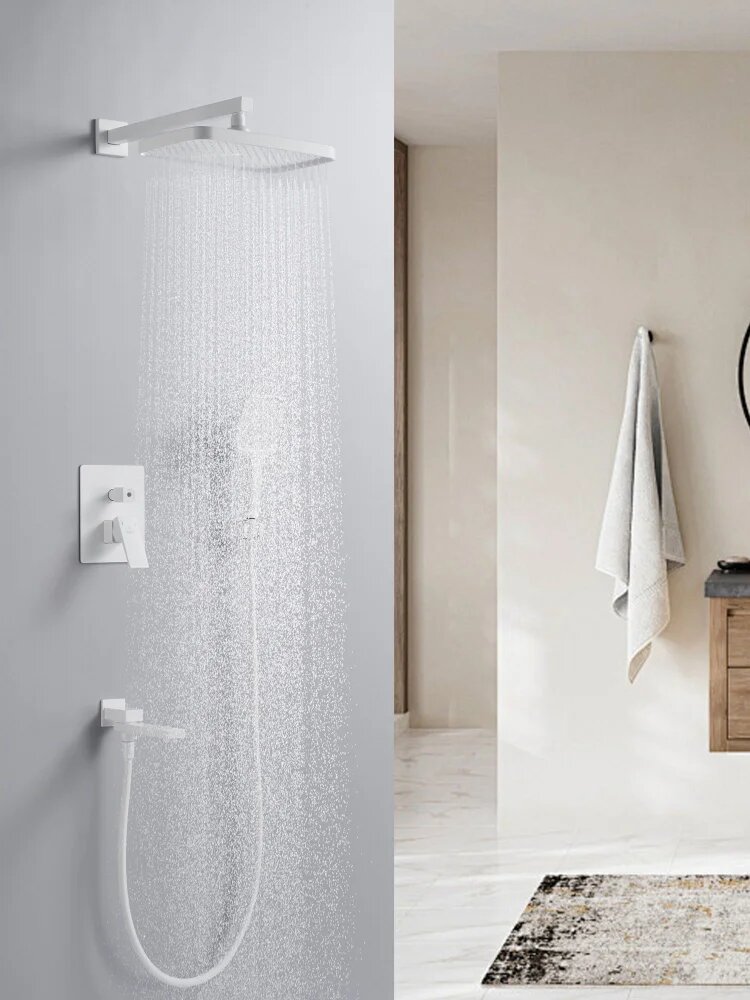 Душевая система встраиваемая Rose R2835C, белый