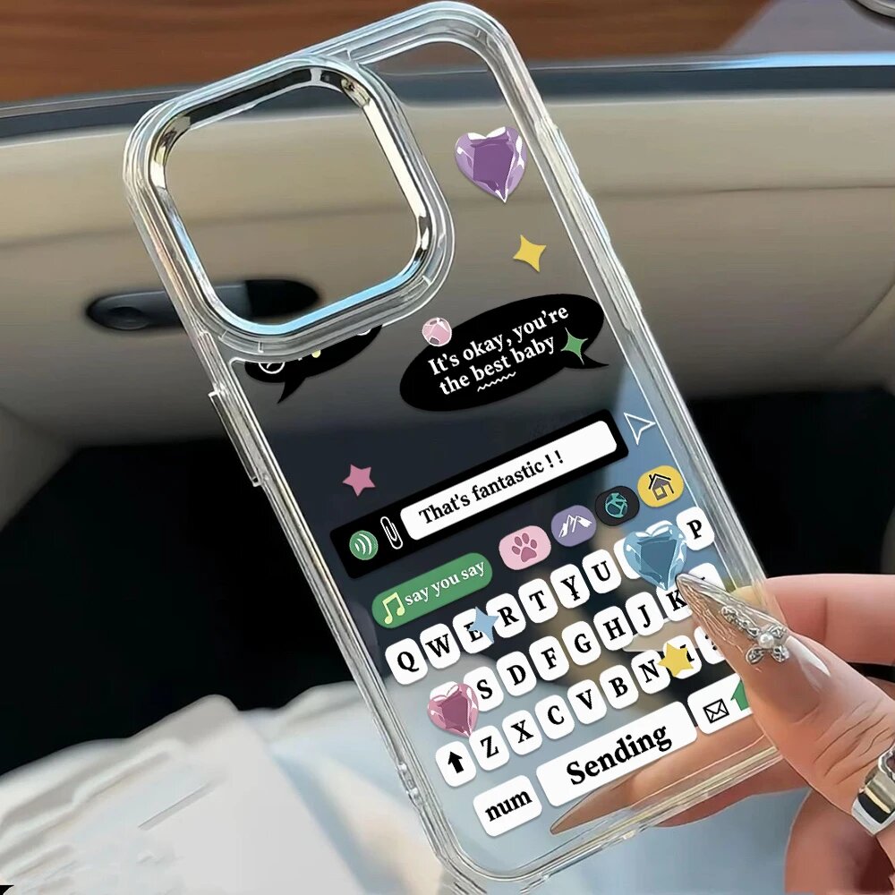 Чехол-накладка с клавиатурой для iPhone 14 Pro Max, 12 Air, 13 Plus, 15, 16E, For iphone 15 ProMax