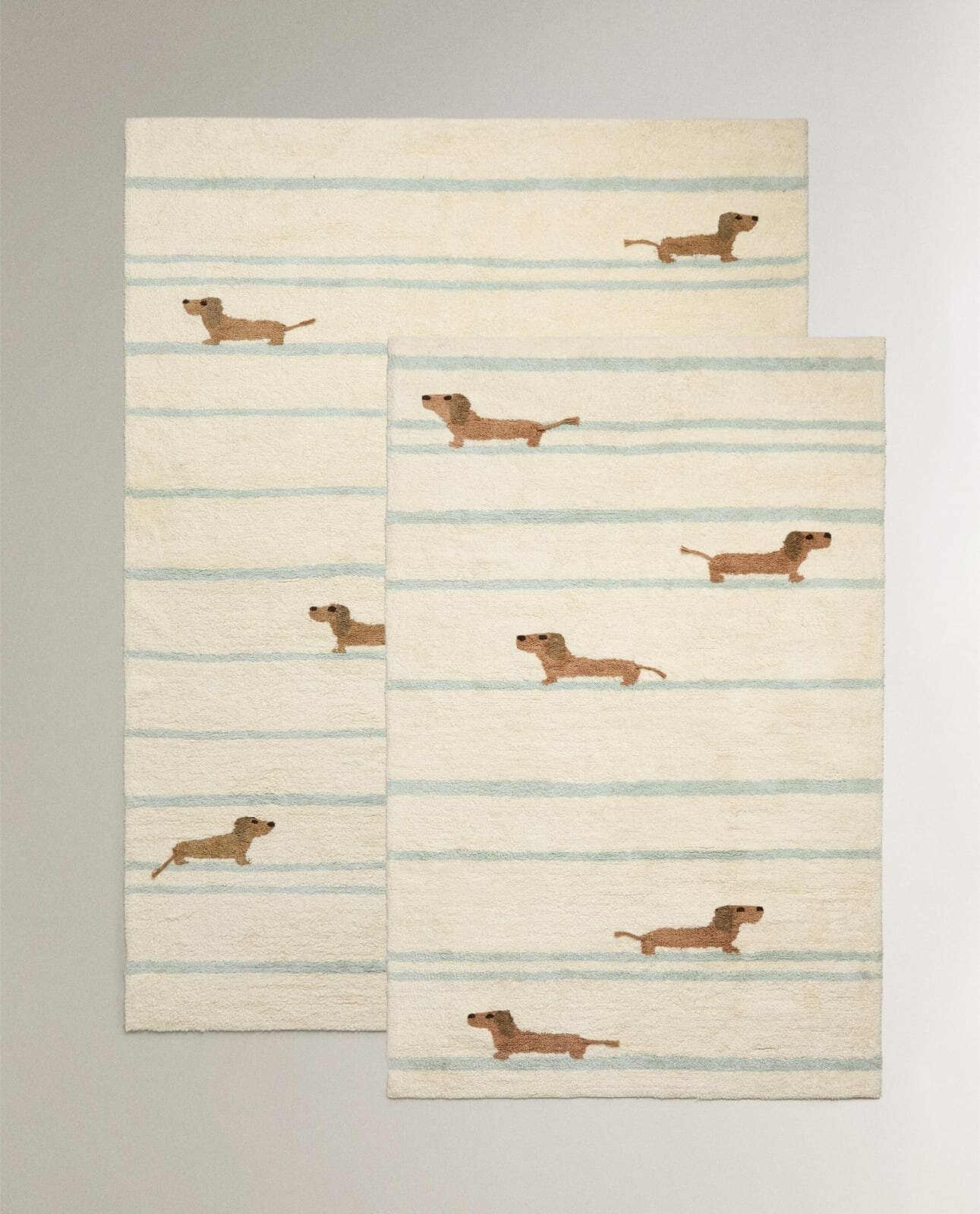 Ковер ZARA HOME детский хлопковый с мотивом собак, сломанный белый, 90 x 150 см 4624/029/251-90