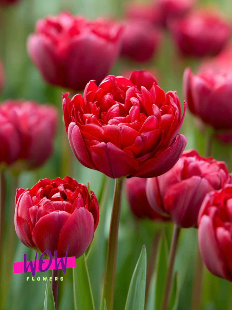 Луковицы цветов , WOW FLOWERS , Тюльпан Абба ( 2 штуки ) красный