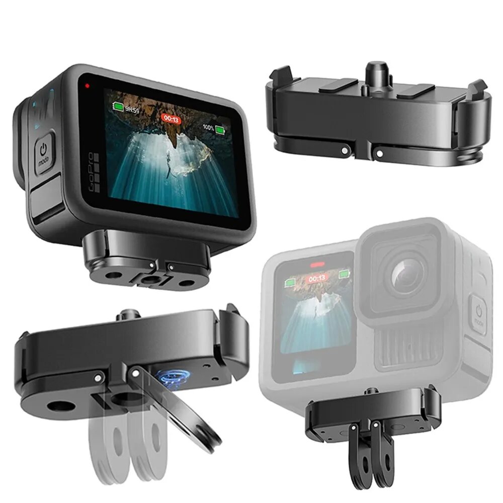 Магнитный адаптер для крепления GoPro Hero 13 складное быстросъемное крепление