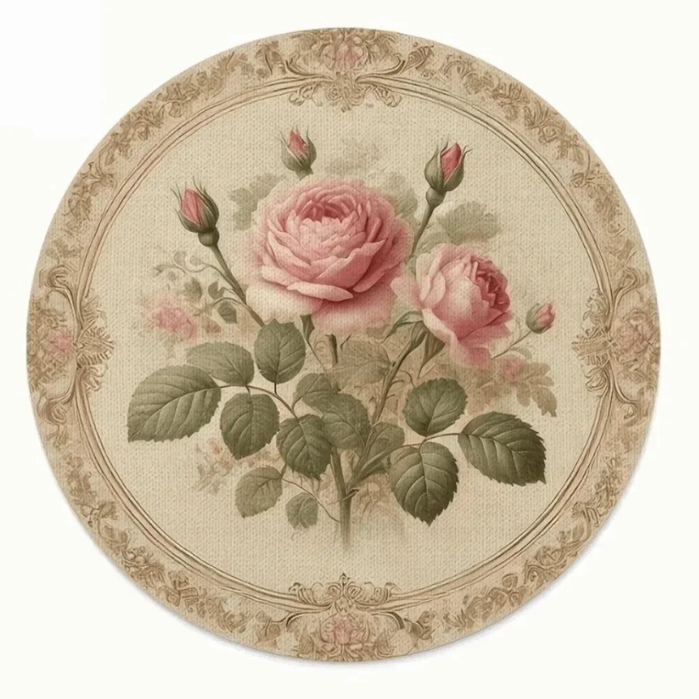 Круглая подставка для стола Rose, 35 см, бежевая