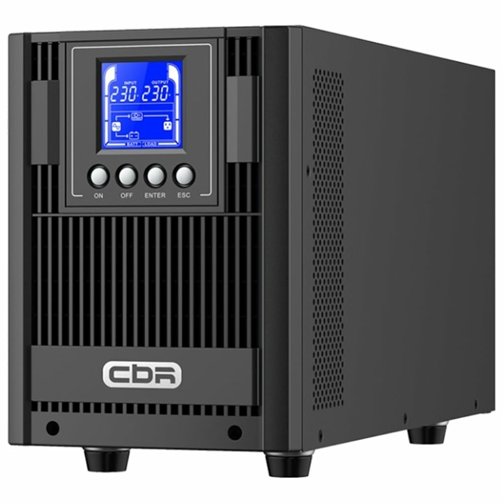 Источник бесперебойного питания CBR Online 1500VA/1500W Tower 4 x Schuko, LCD, HID-USB, RS232, EPO, SNMP slot ESN-1.5KT-4F-LCHERSC