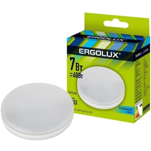 Лампа Ergolux LED-GX53-7W-GX53-4K (10шт.)