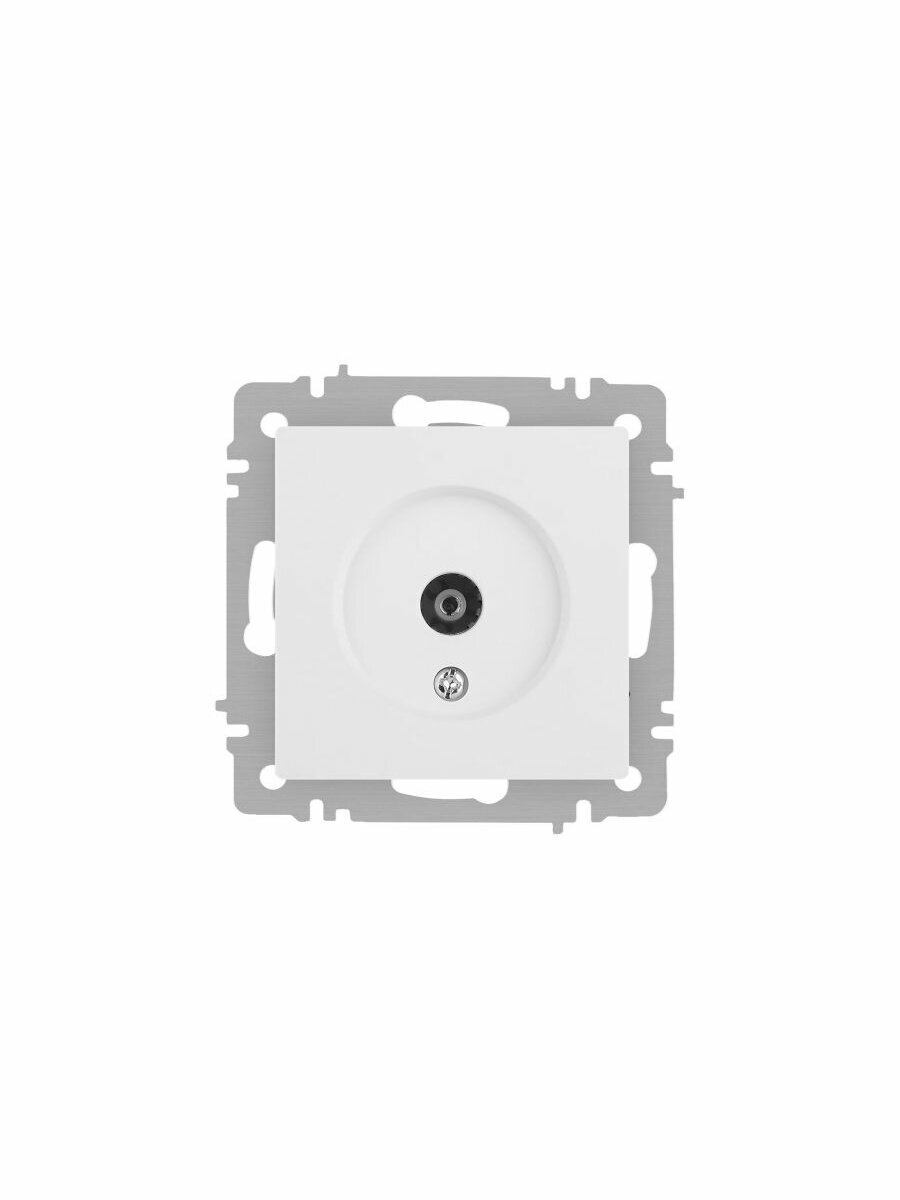 Розетка телевизионная одиночная TV СП Accent 6-301-01М IP20 бел. матов. Intro Б0063603