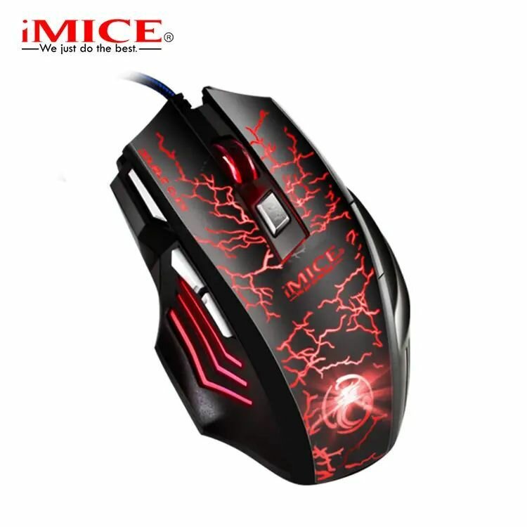 Игровая мышь проводная мышь с подсветкой RGB, 2.4 G, DPI 3200, 7 кнопок, мышка совместима с любыми OS системами, длина кабеля 1.8 метра.