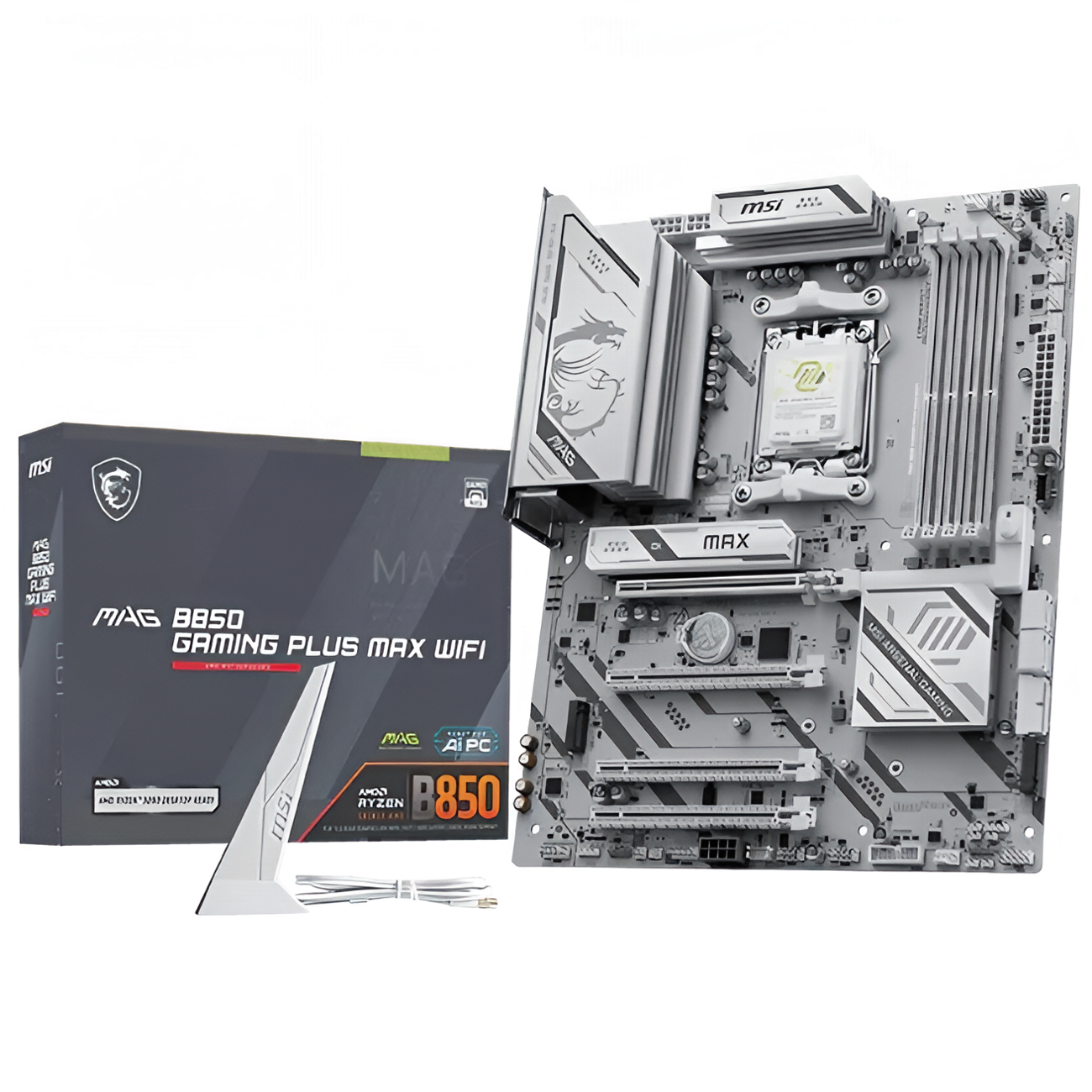 Материнская плата MSI MAG B850 GAMING PLUS MAX WIFI (rev 1.1) (AM5/AMD B850/4xDDR5/PCI-Ex16/M.2/SB/Wi-Fi/BT/GLAN/DP/ATX)
