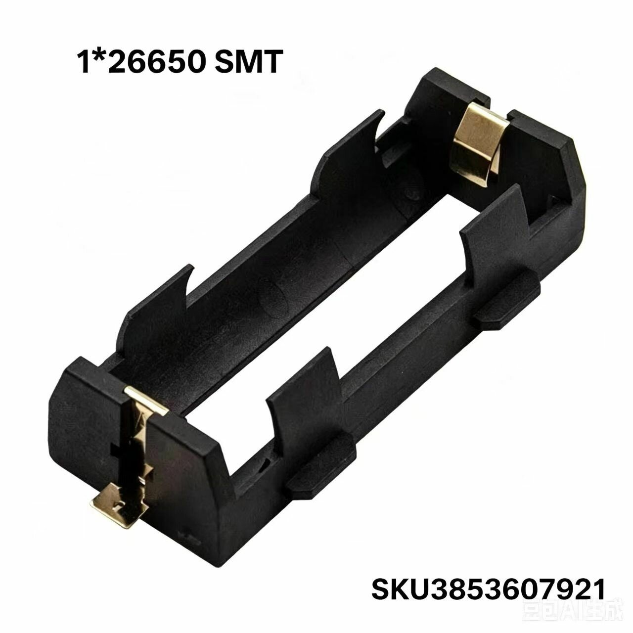 Бокс для батареек 26650 Battery Holder SMD SMT THM, черный, серебристый, 26650 Battery Holder SMD SMT THM