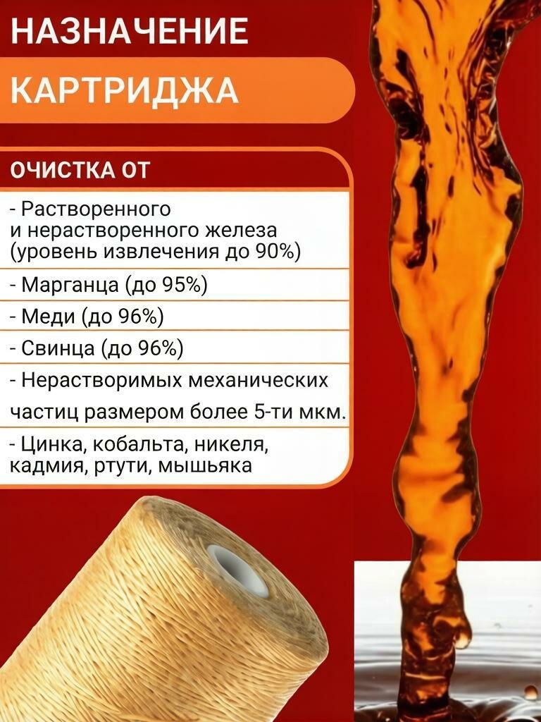 Картридж Гейзер "Каталон", для удаления железа, марганца и механических загрязнений, 20BB — фото 1