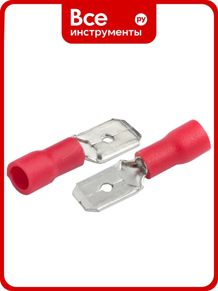 Разъем General Lighting Systems РпИп 1,25-5-0,8 (плоский) "папа" GRIP-1,25-4,75 Красный, 100 штук 475723