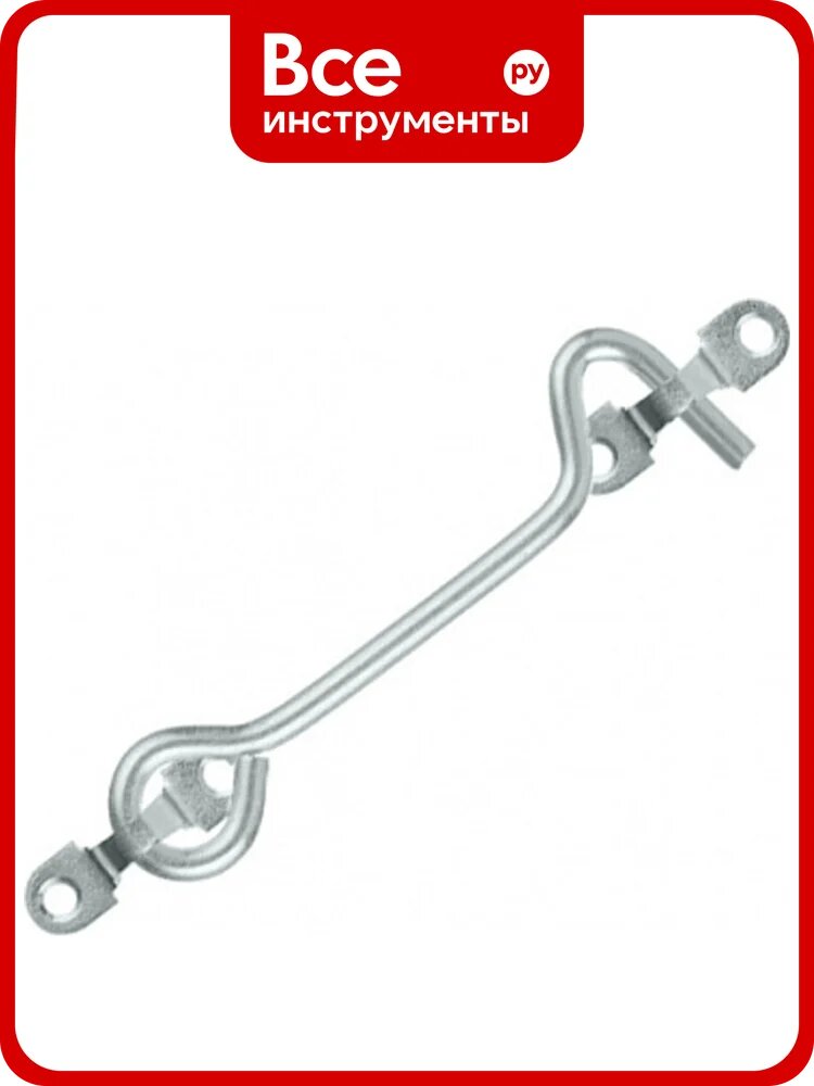 Крючок ветровой Zitar КР 150, сталь, оцинкованный, белый цинк, 1 шт