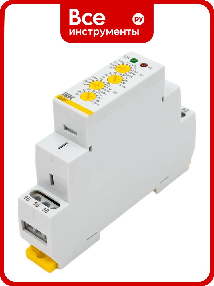 Реле циклическое IEK ORT, 1 контакт, 230 В, 16 А, IP40, на DIN-рейку, белое