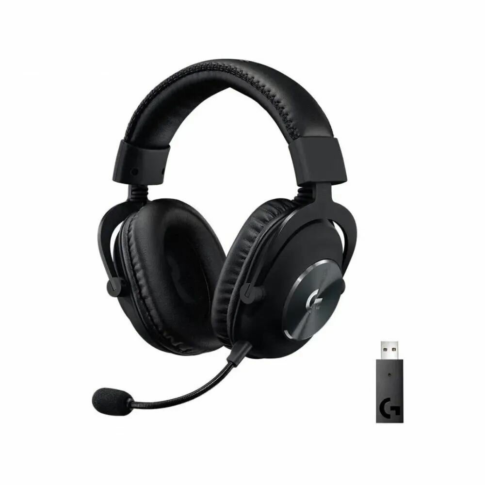 Наушники беспроводные с микрофоном Logitech PRO X 32Ом,20кГц синие 981-000907