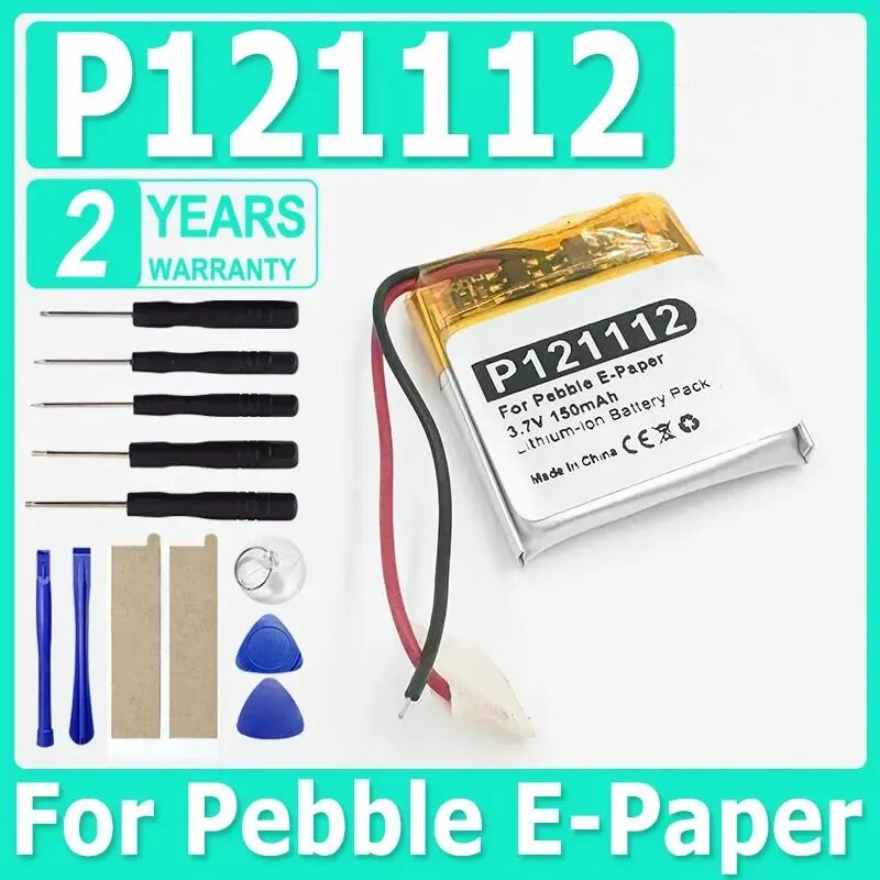 3.7V 162mAh P121112 402222 Батарея для Pebble E-Paper Steel Sport Game Watch