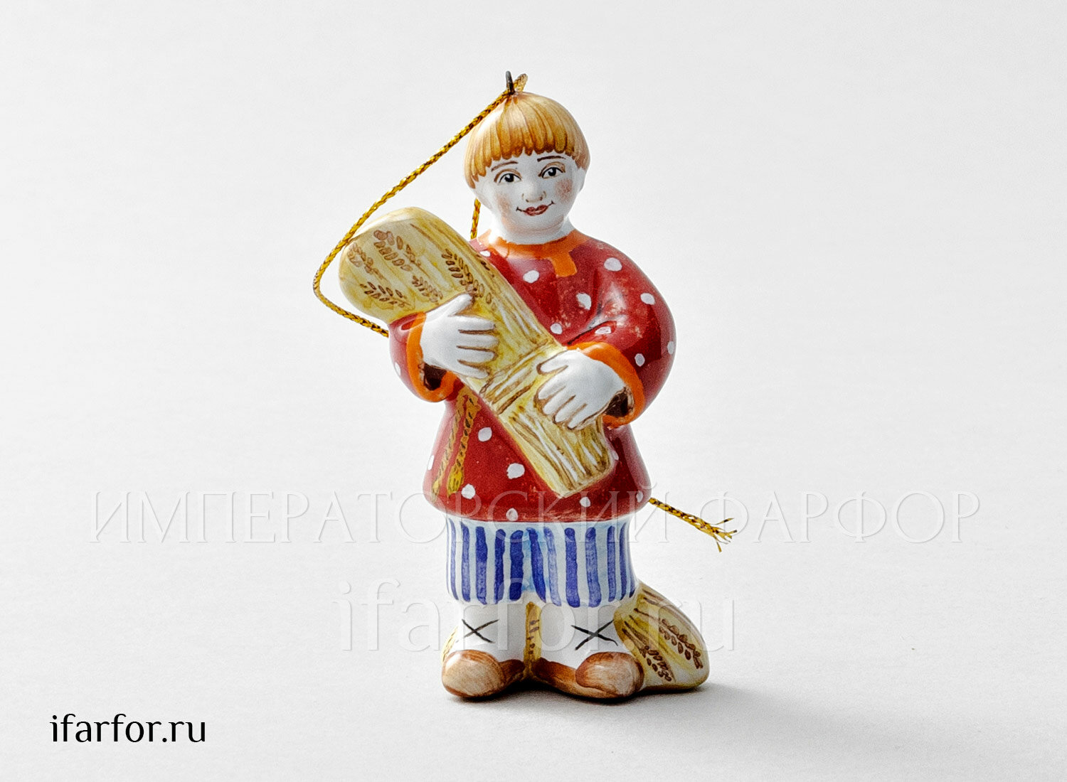 Елочная игрушка Мальчик со снопом — фото 1