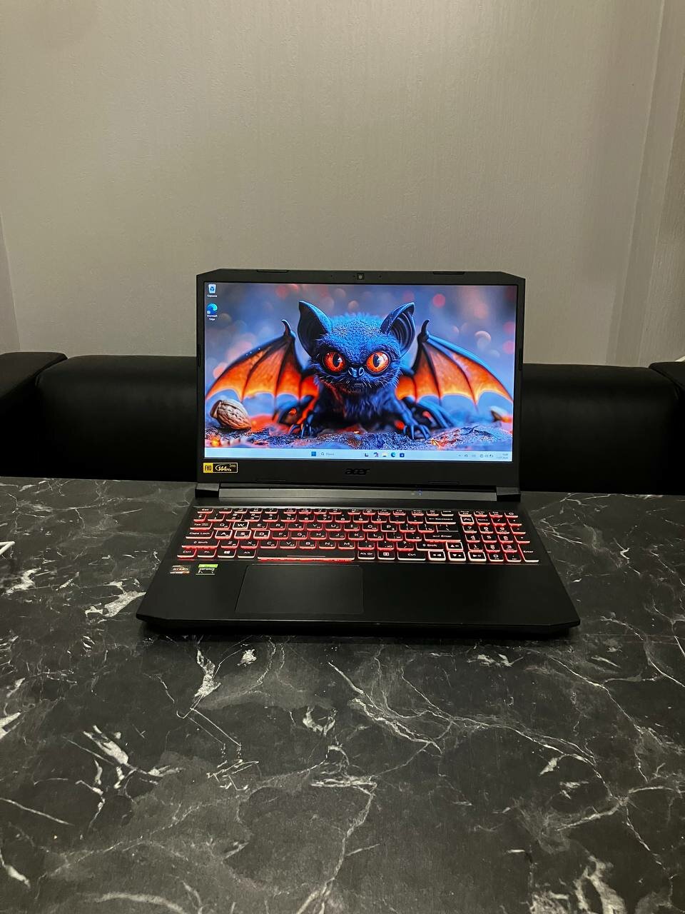15.6" Ноутбук Acer Nitro, 1920x1080, AMD Ryzen 7 - 5800H 3.2 ГГц, RAM 16 ГБ, SSD 512 ГБ, NVIDIA GeForce RTX3060, Чёрный