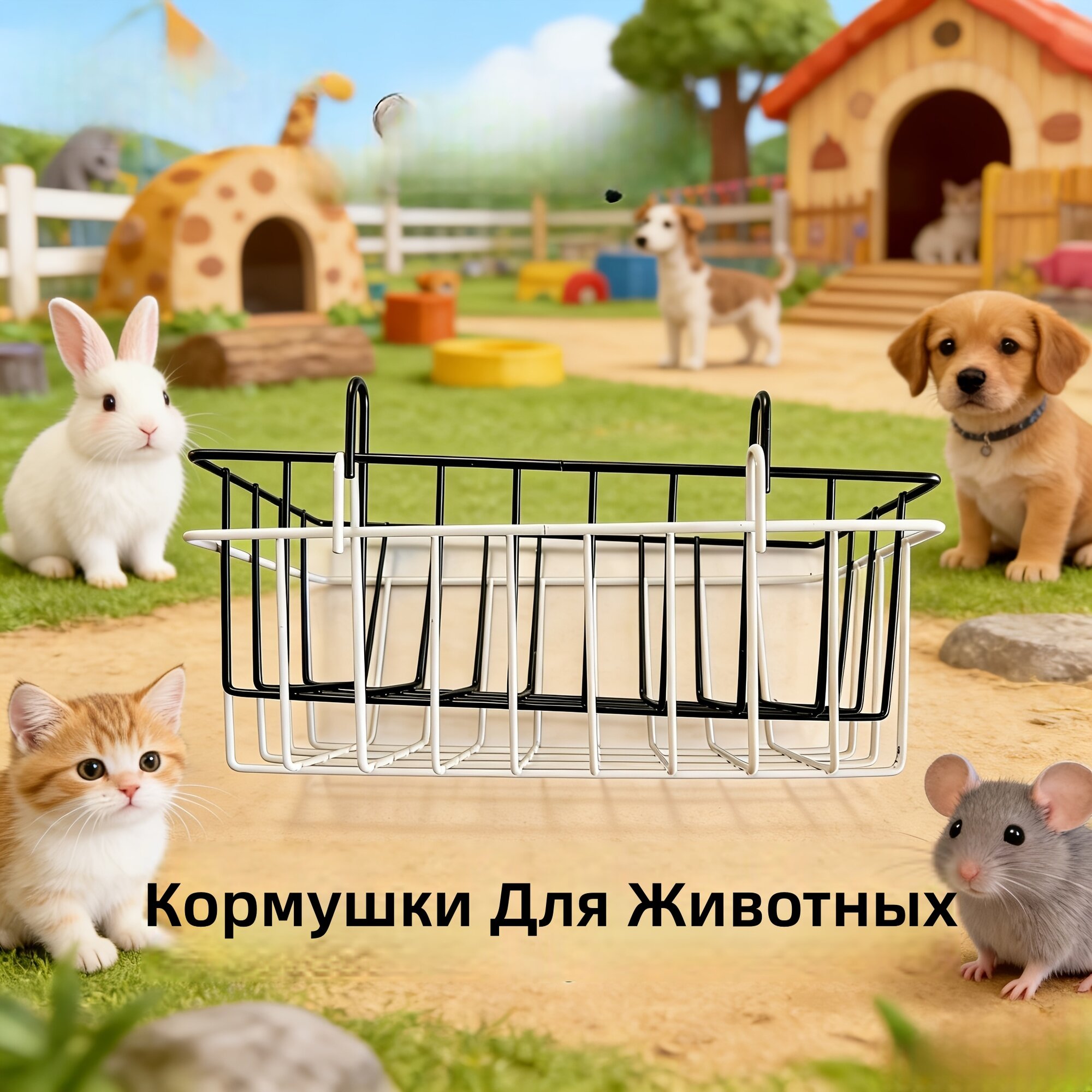 Металлический подвесной сенник для кроликов, хомяков, морских свинок, прочный, 2 штуки, новый стиль, один черный и один белый
