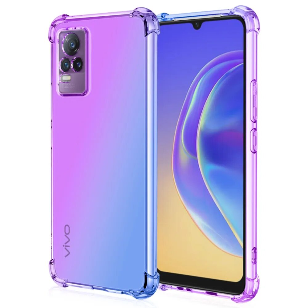 Чехол на vivo V21e противоударный силиконовый с усиленными углами и защитой камер
