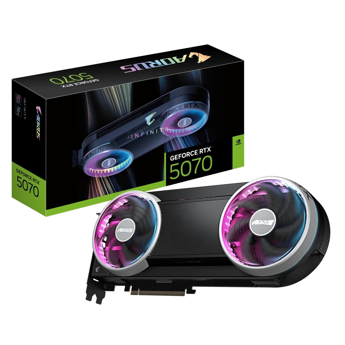 Видеокарта AORUS GeForce RTX 5070 12 ГБ (RTX 5070 INFINITY), RTL