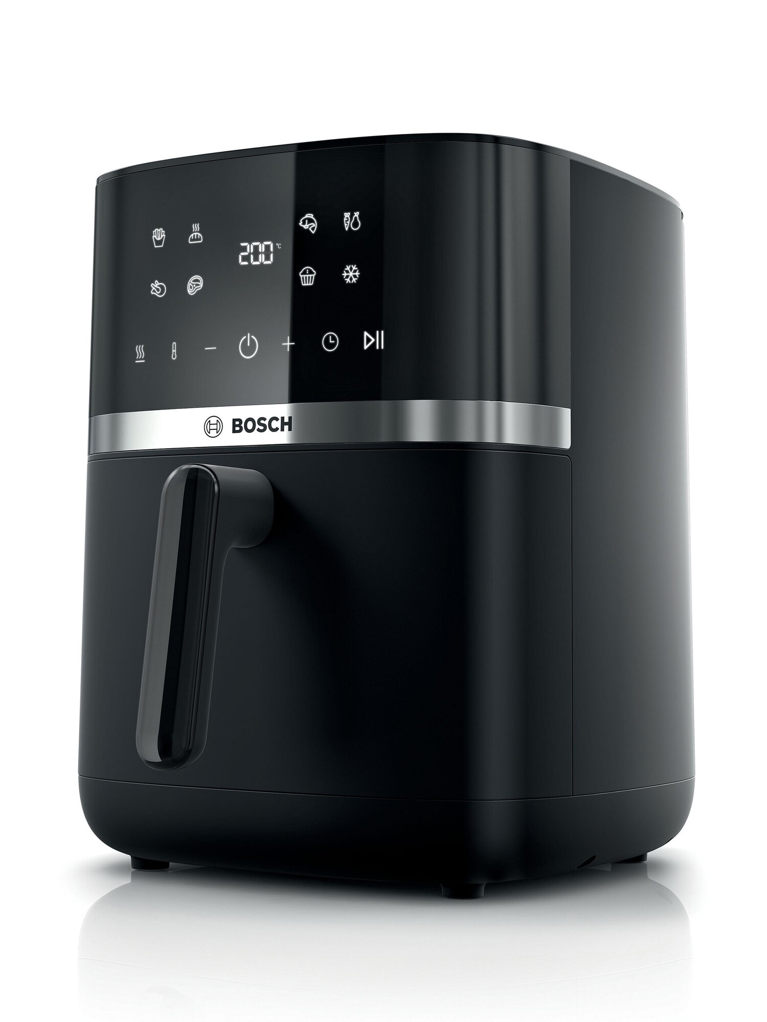 Аэрогриль Bosch Series 4 MAF462B0, сенсорное управление, 9 программ, 6,1 л, черный
