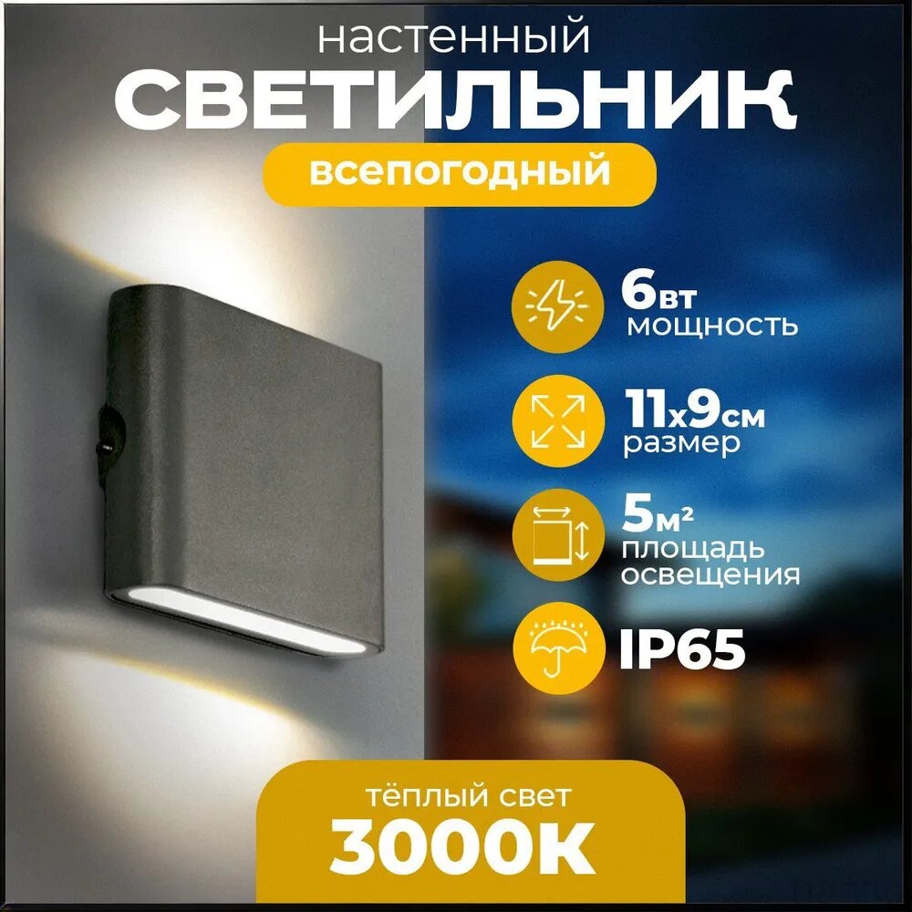 LOID Настенный светильник, Без цоколя, 6 Вт