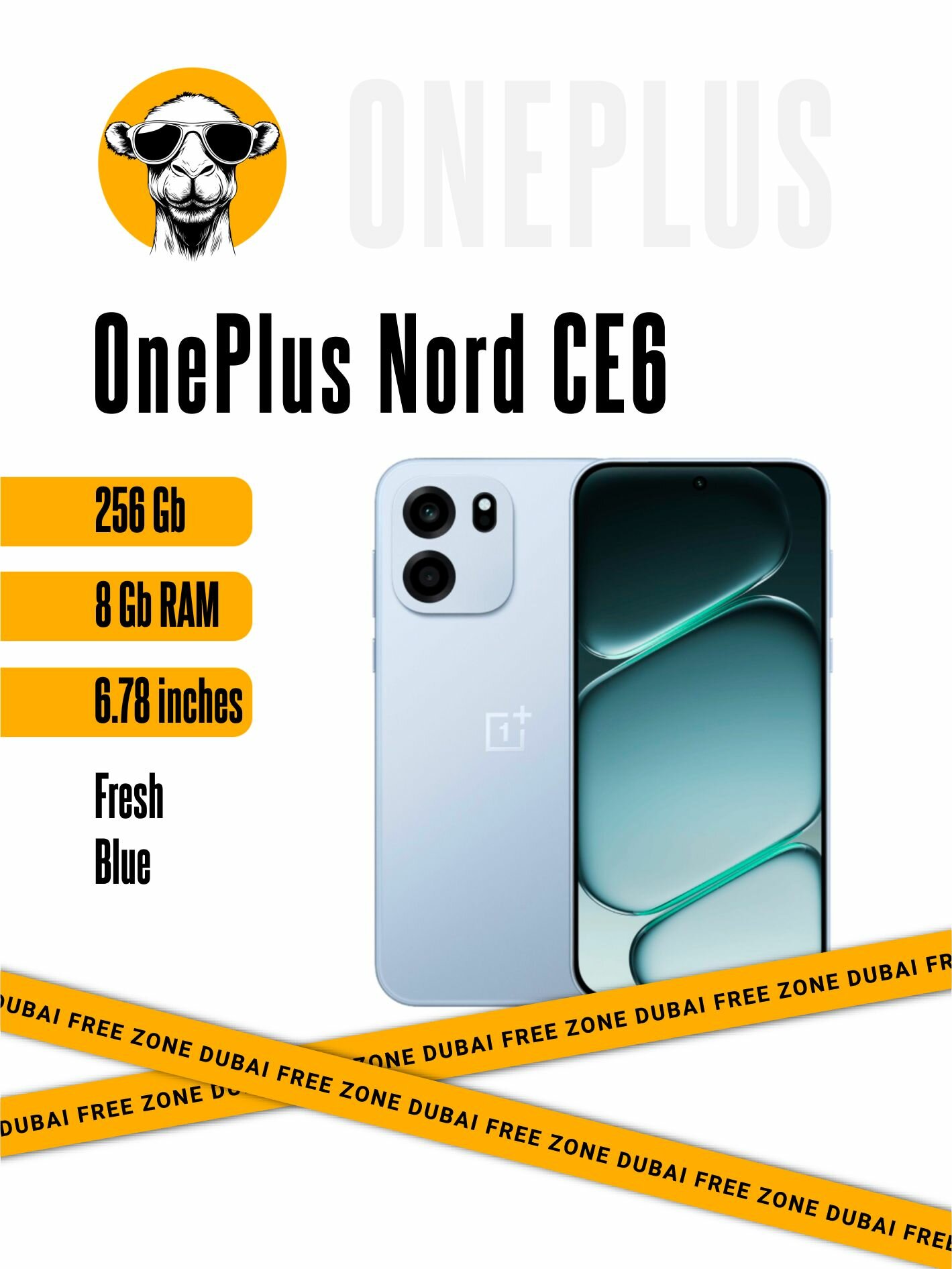 Смартфон OnePlus Nord CE6 8/256Gb Fresh Blue