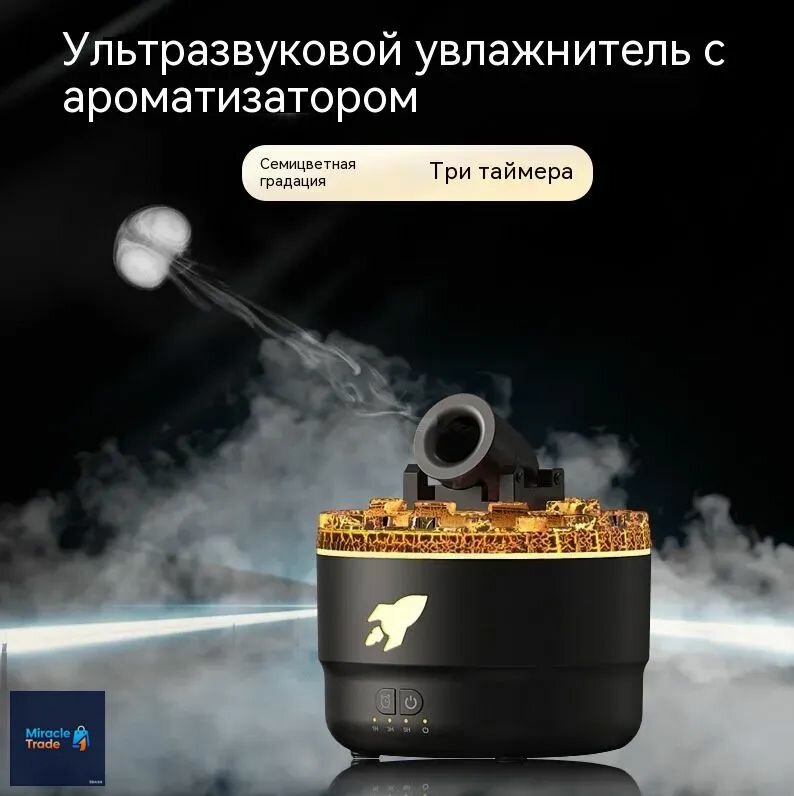 Увлажнитель воздуха JSQ-LI-01, черный для дома бытовой