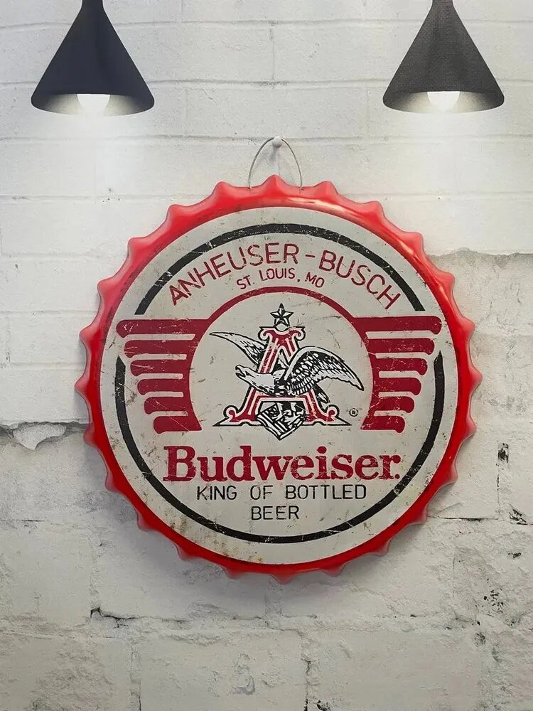 Декор на стену пробка пивная Budweiser
