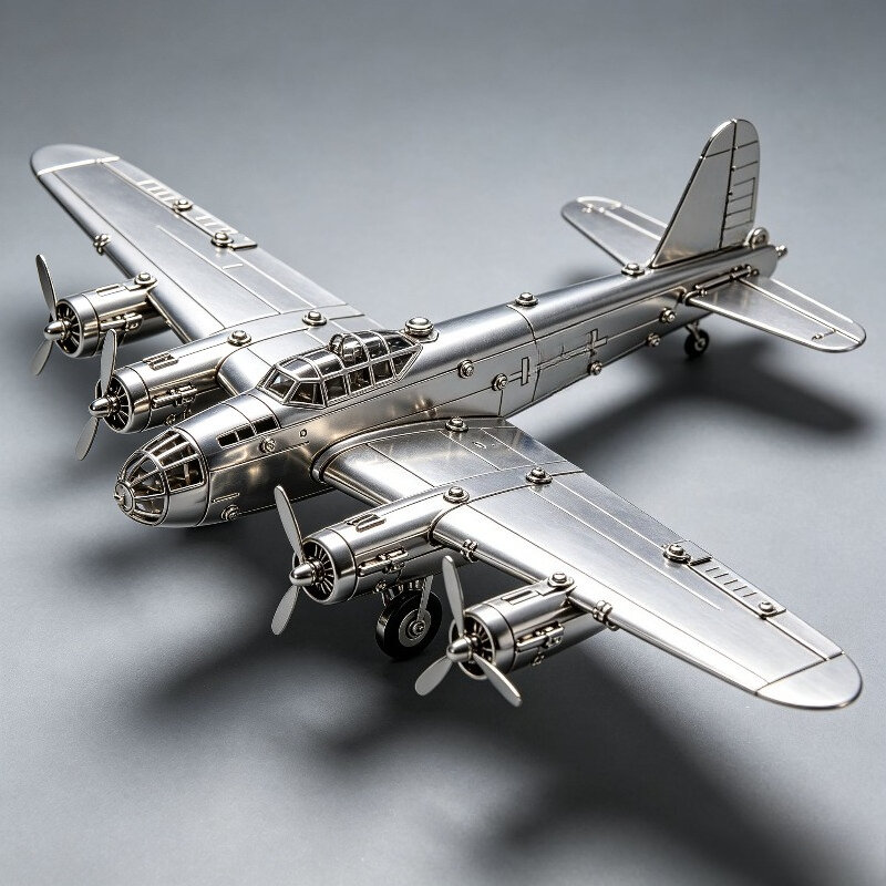 3D стереоскопическая металлическая головоломка Lancaster Bomber серебристый, сборная модель высокой сложности, военная коллекция, подарок ручной работы