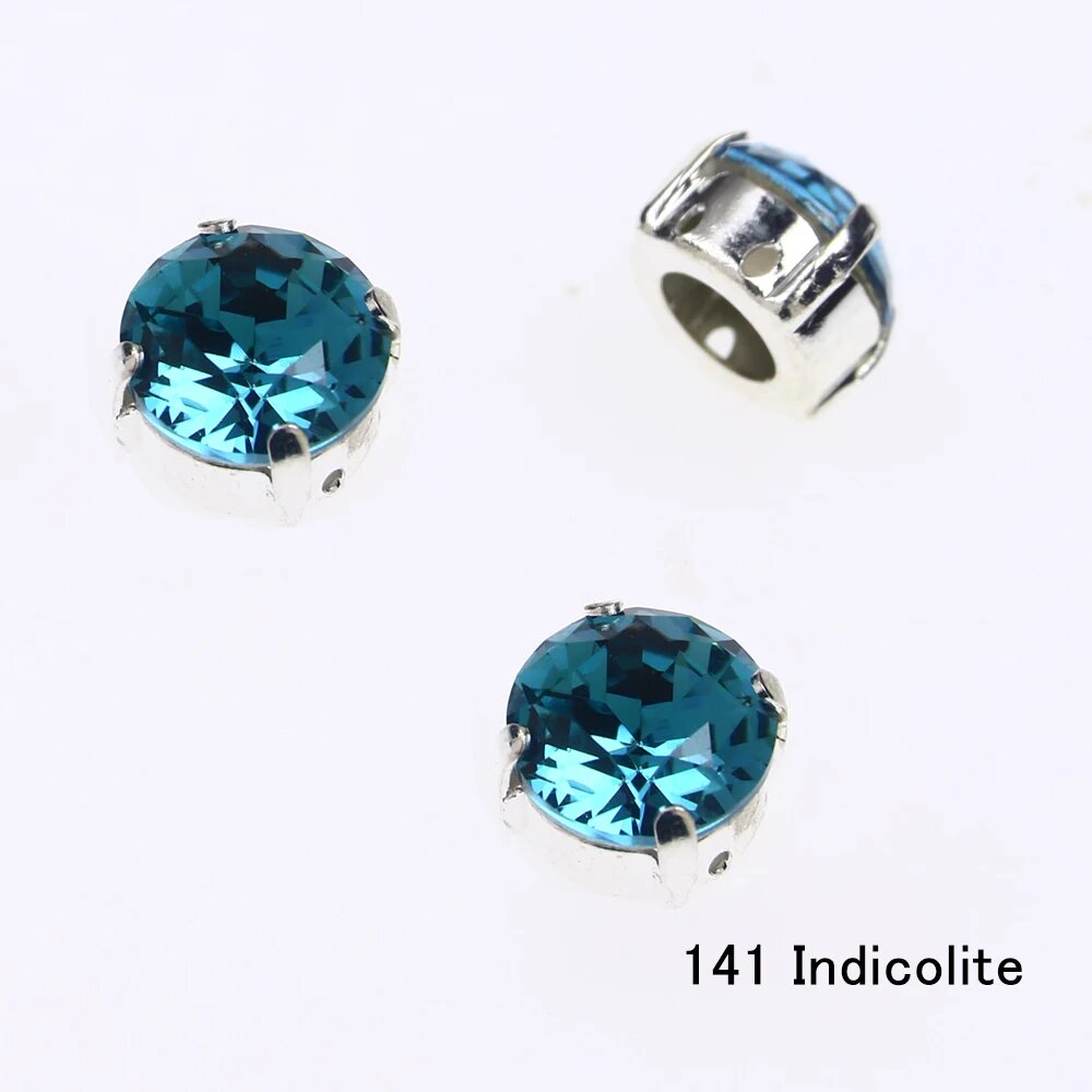 Стразы Кристал K9 для рукоделия Изумрудный, 10MM, Indicolite 141