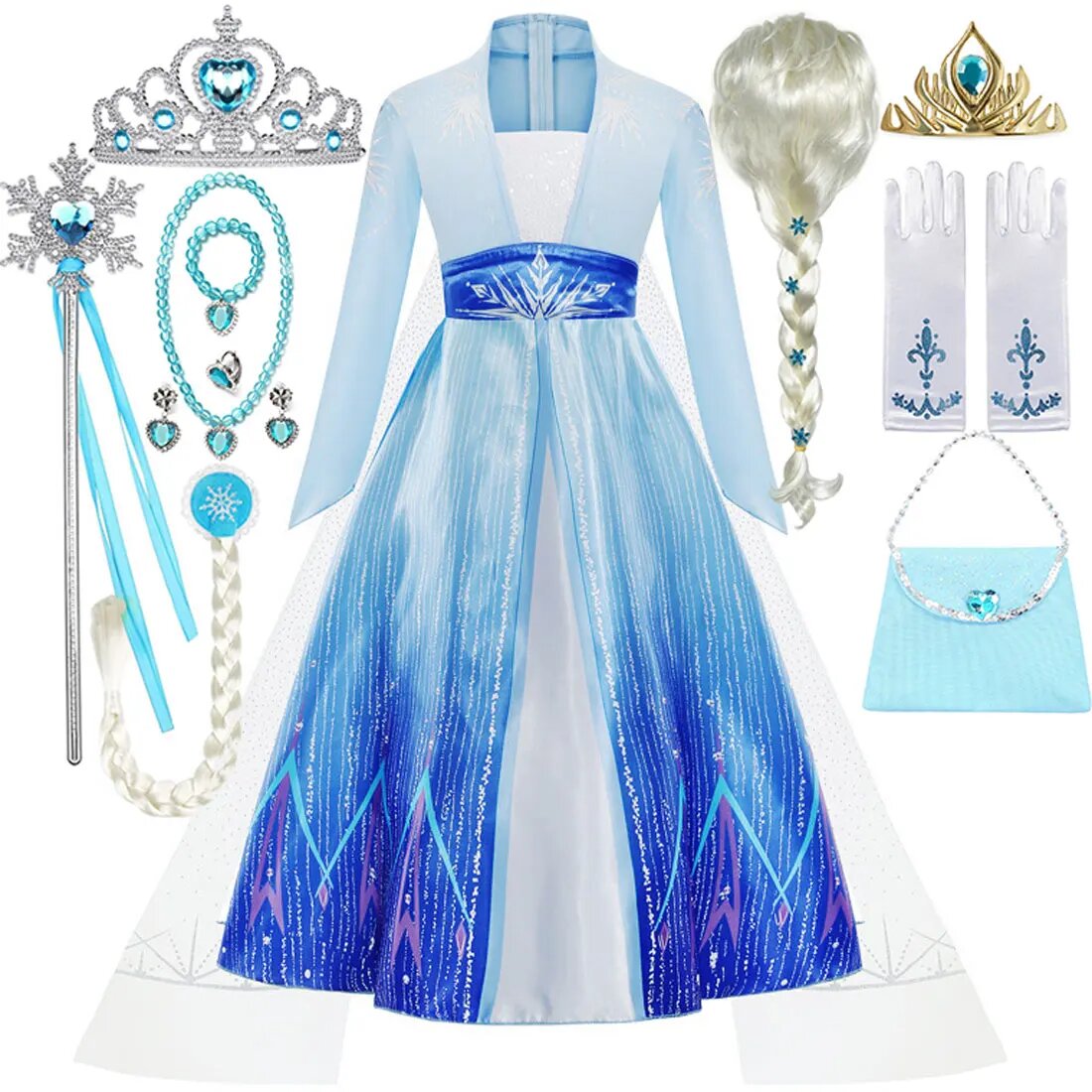 Платье Эльзы, костюм Elsa Set 7, 7-8T (140)