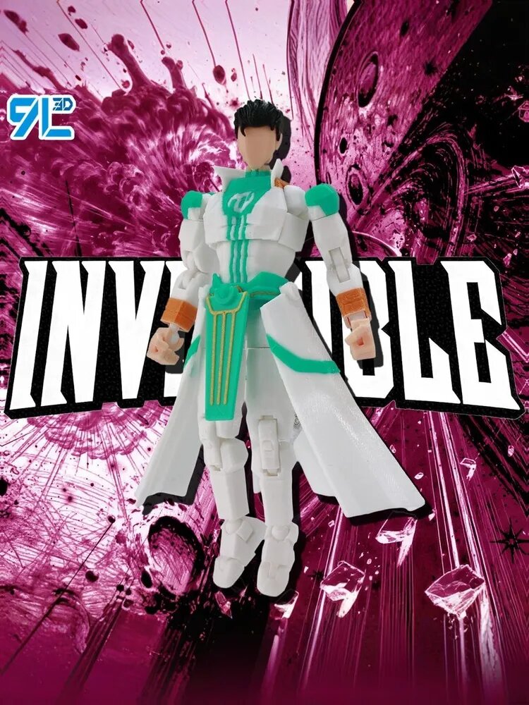 9L3D Фигурка Император Марк бело-голубой (Emperor Mark Cyan-White) titan 13 Invincible , 3D-печатный подвижный манекен, подарок для фанатов аниме, подарок