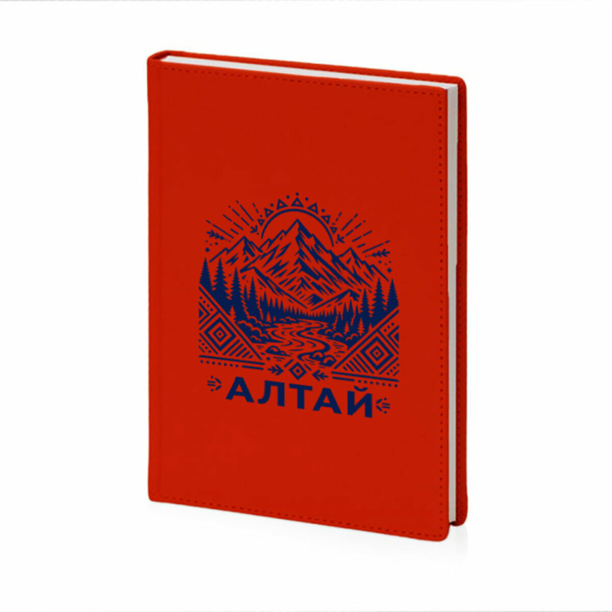 Ежедневник «Горы Алтай Россия. Поход природа Сибирь пейзаж лес» (красный)